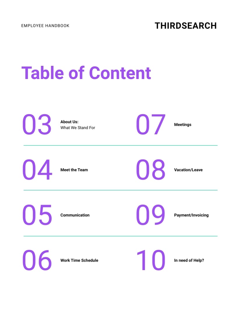 Digital Marketing Employee Handbook Template | Visme