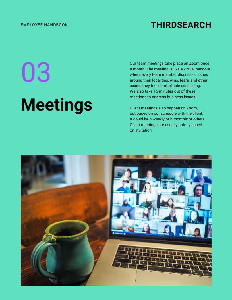 Digital Marketing Employee Handbook Template | Visme