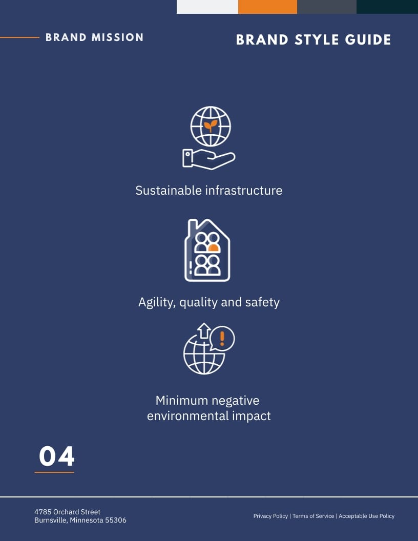 Diorite Construction Brand Guidelines Template | Visme