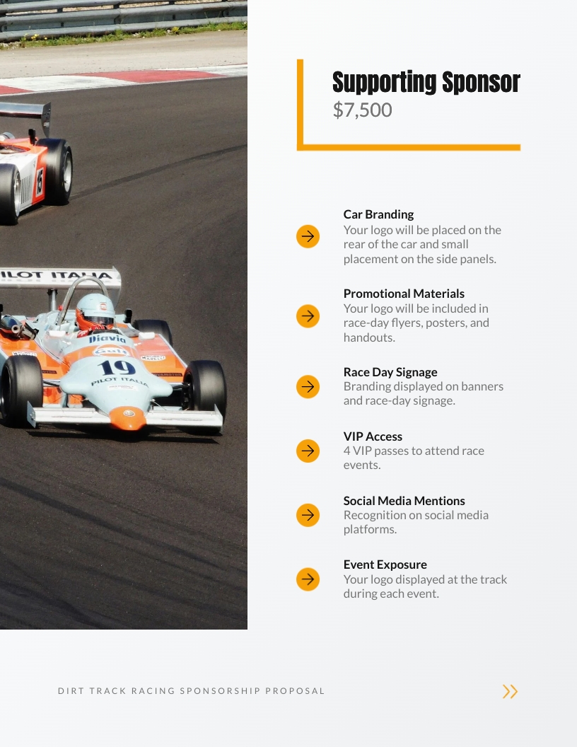 Dirt Track Racing Request Proposal Template | Visme