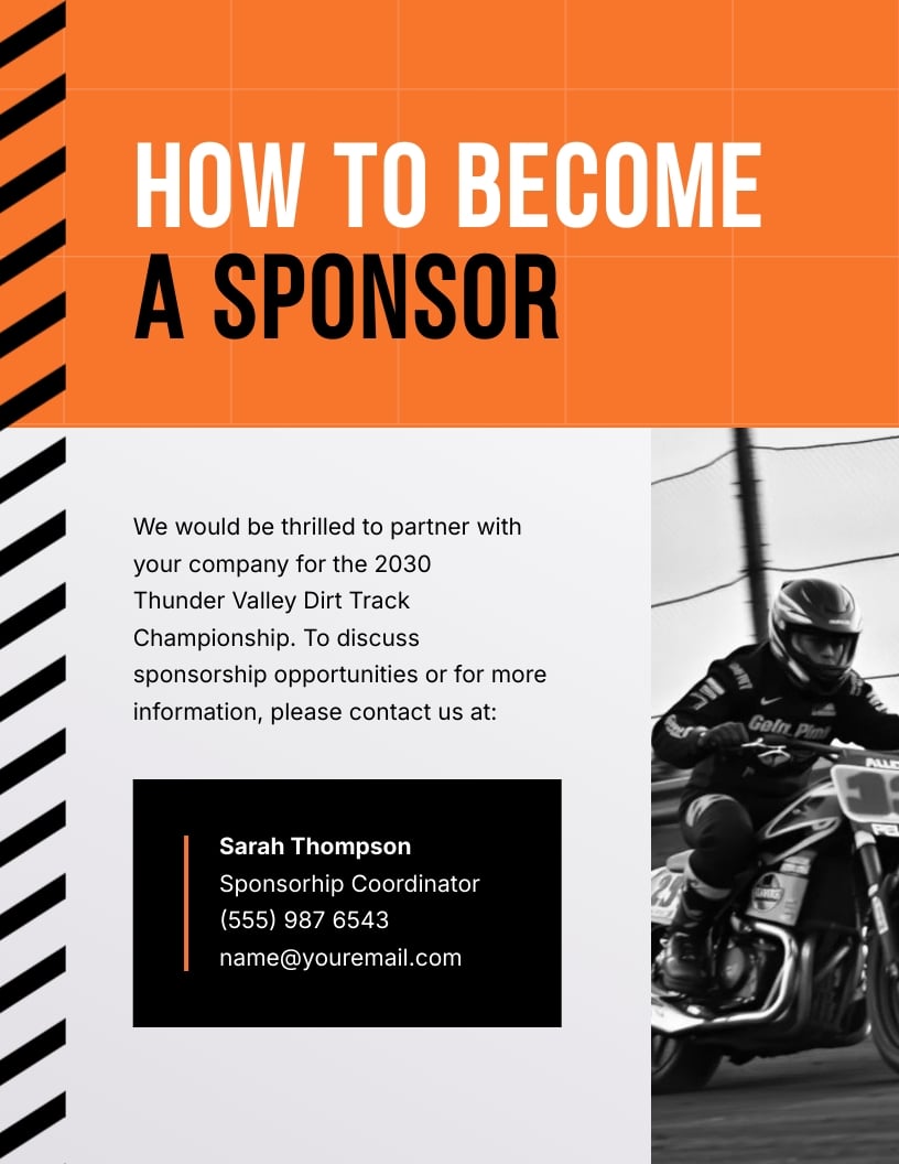 Dirt Track Racing Sponsorship Proposal Template | Visme