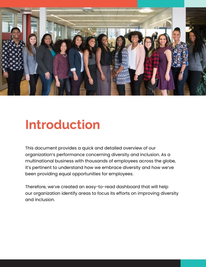 Diversity HR Report Template | Visme