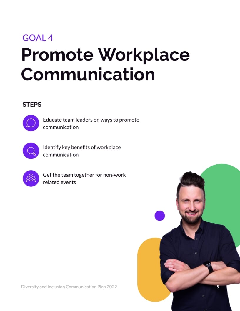 Diversity and Inclusion Communication Plan Template | Visme