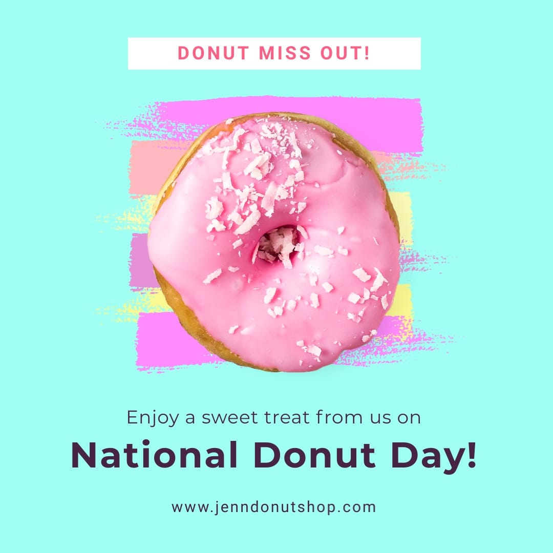 Donut Miss Out Square Template | Visme