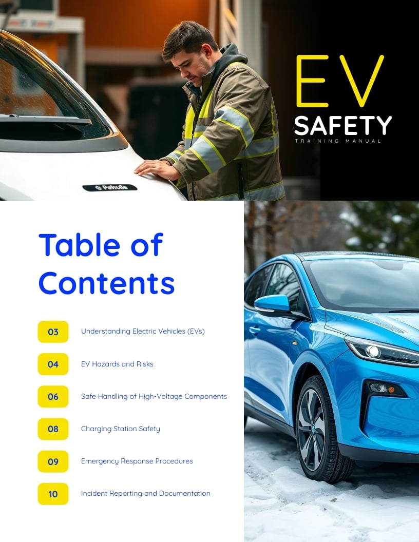 EV Safety Training Student Manual Template | Visme