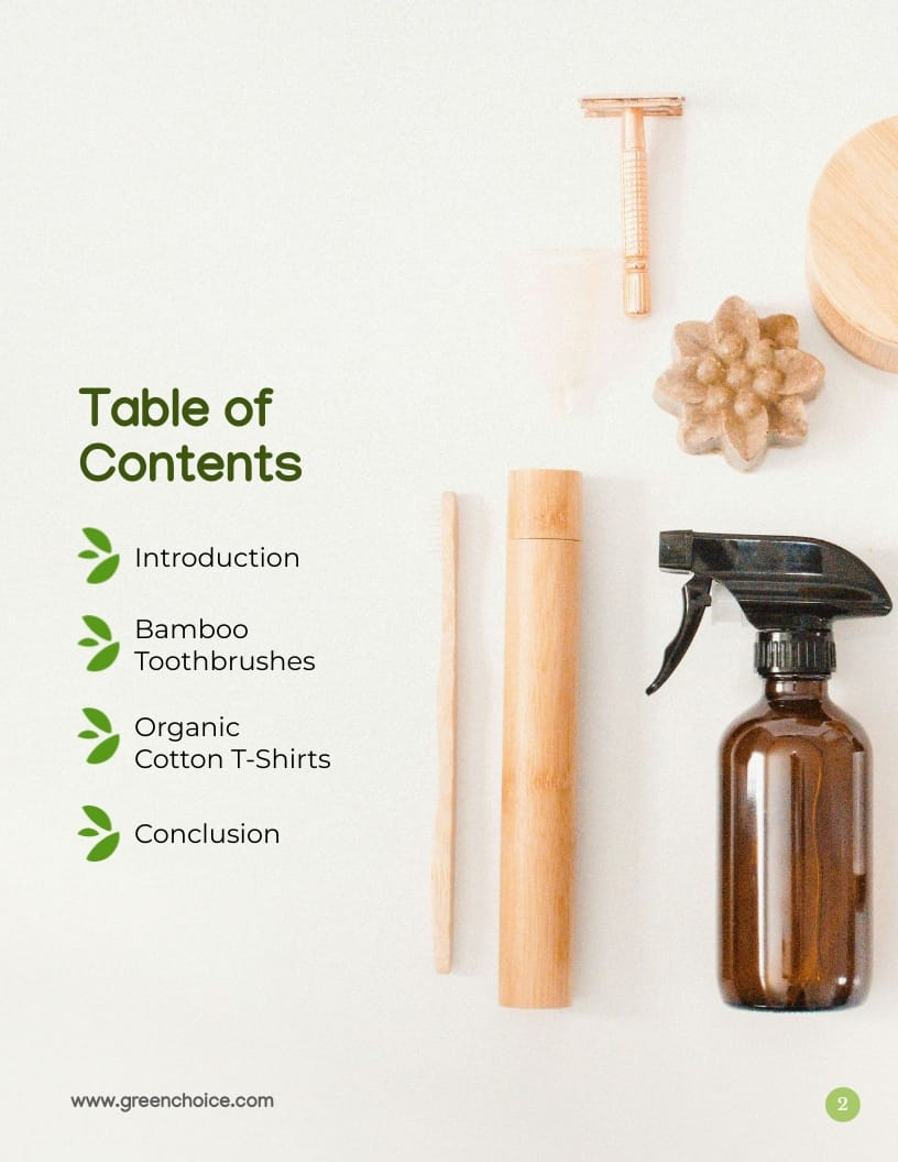 Eco Friendly Products Catalog Template | Visme