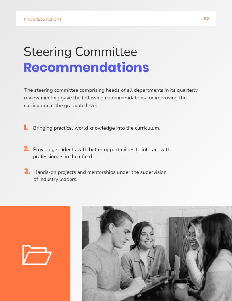 Education Progress Report Template | Visme