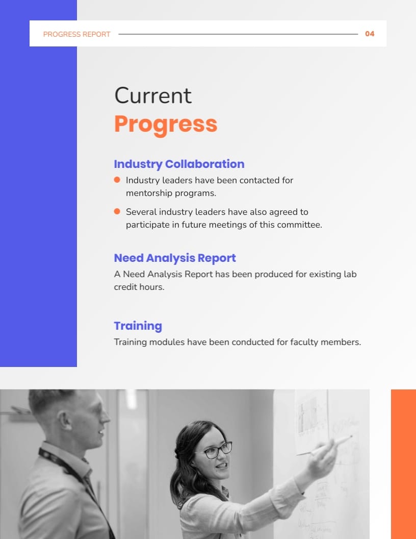 Education Progress Report Template | Visme