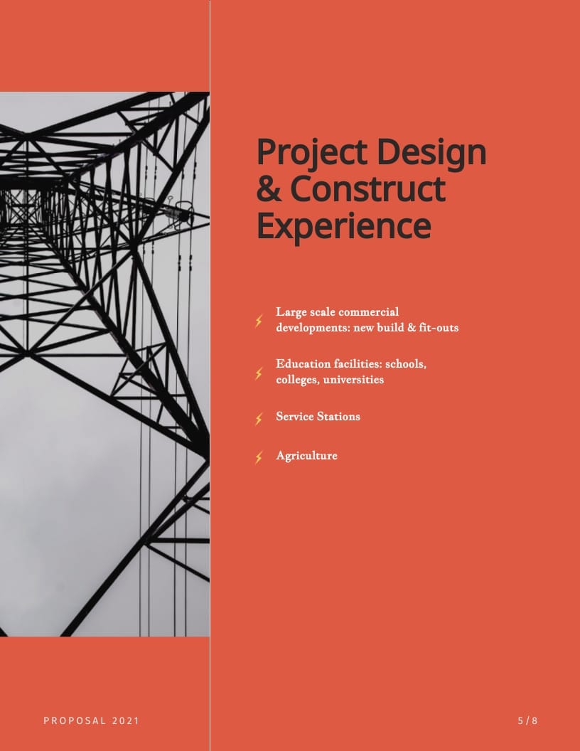Electrical Proposal Template Visme