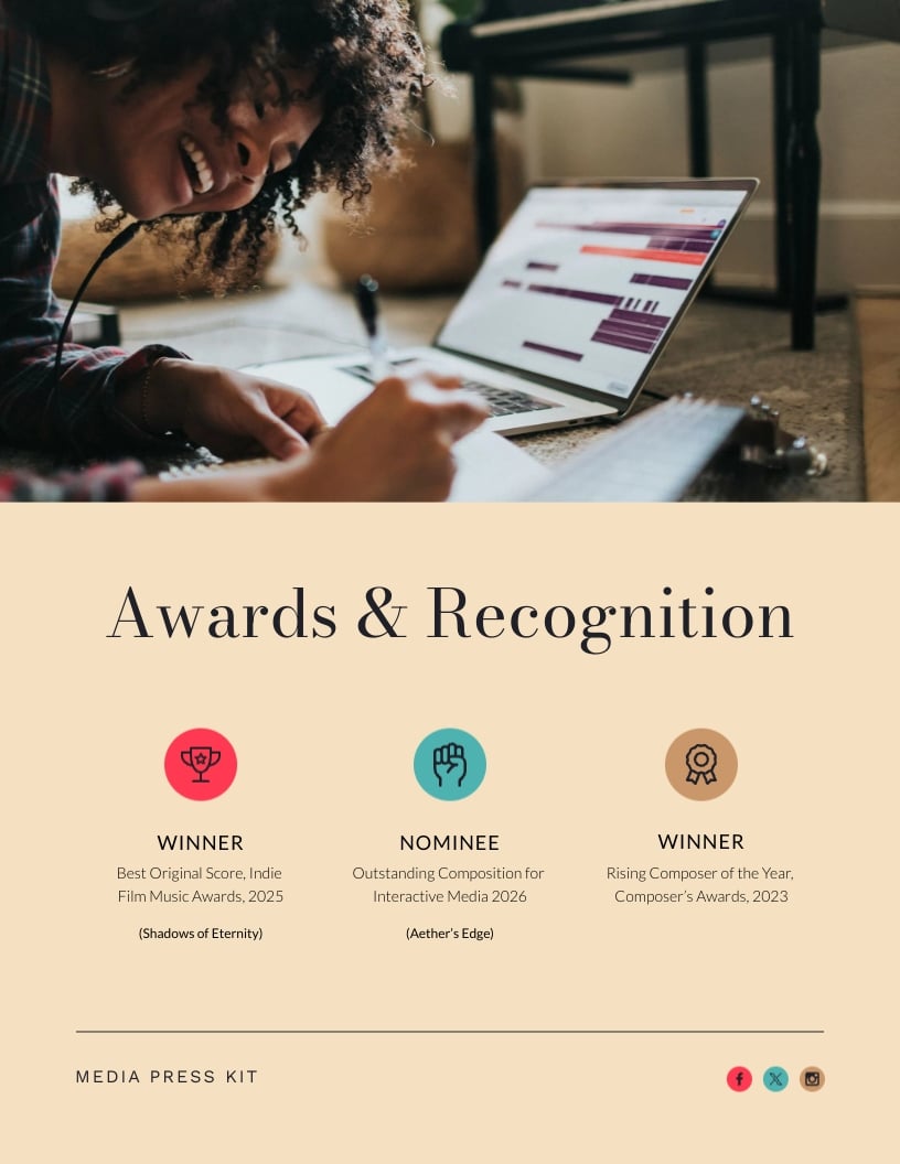 Electronic Press Kit Template | Visme