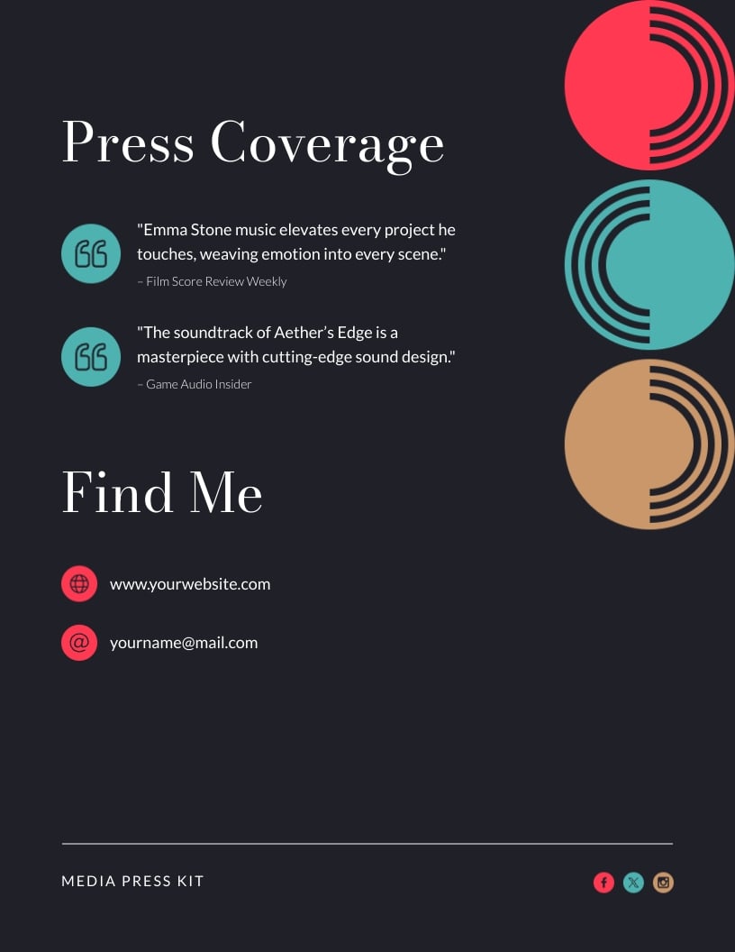 Electronic Press Kit Template | Visme