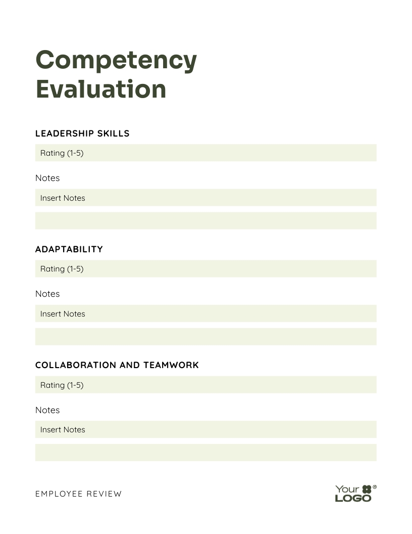 Employee Evaluation Template | Visme