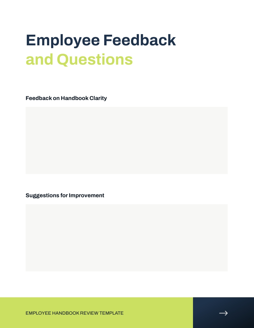 Employee Handbook Review Template | Visme
