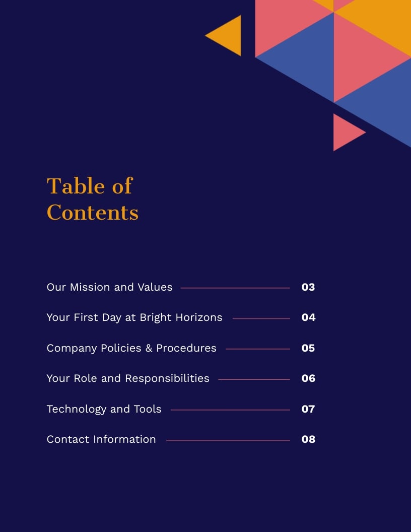 Employee Onboarding Manual Template | Visme