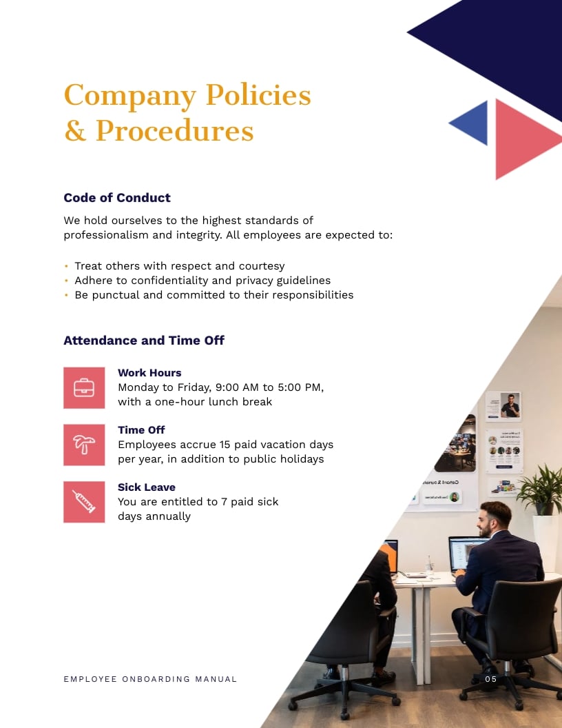 Employee Onboarding Manual Template | Visme