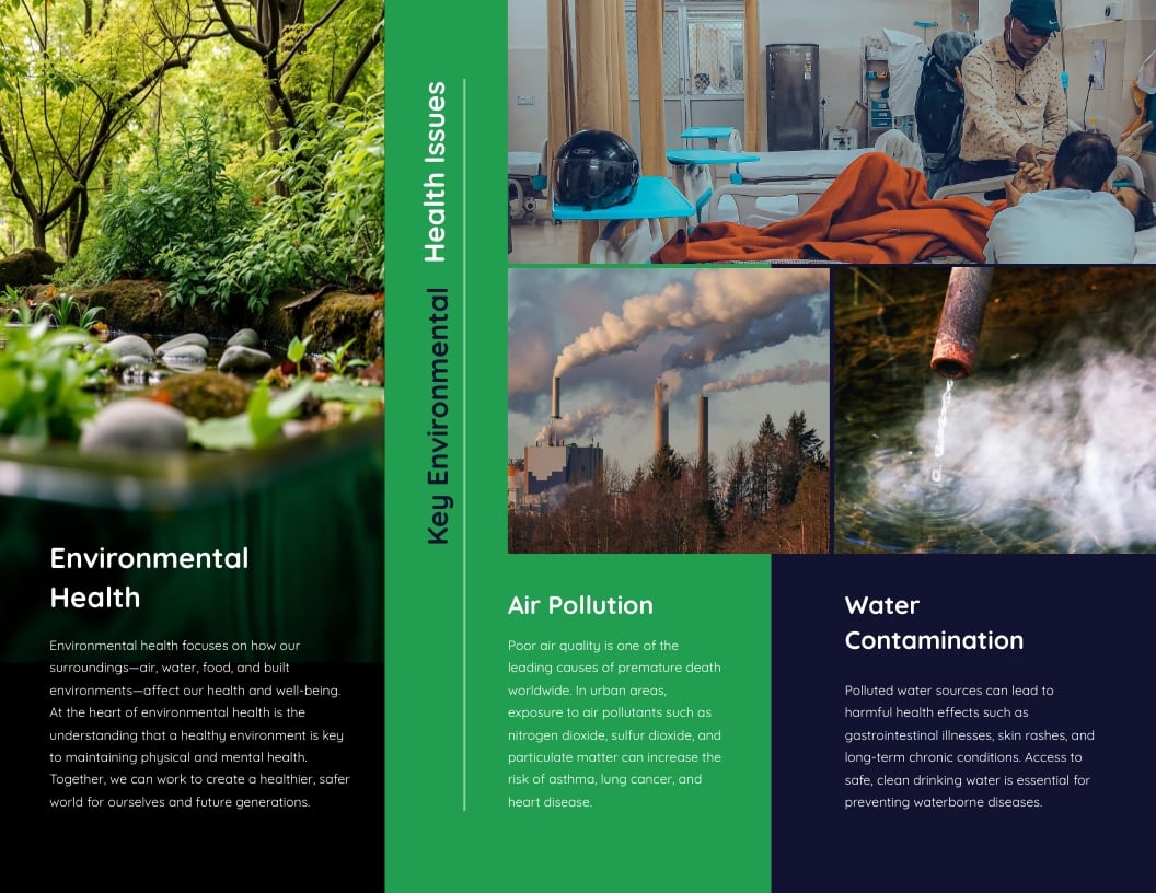 Environmental Health Brochure Template | Visme