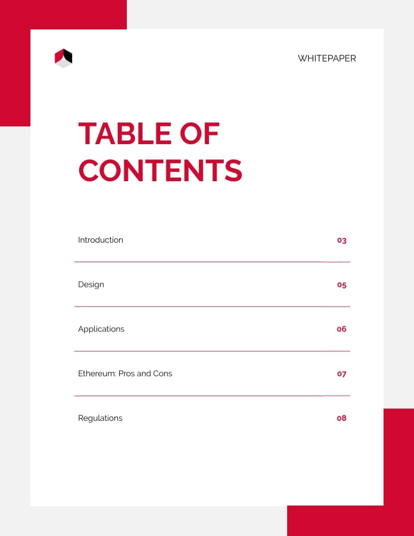 Ethereum ICO Whitepaper Template | Visme