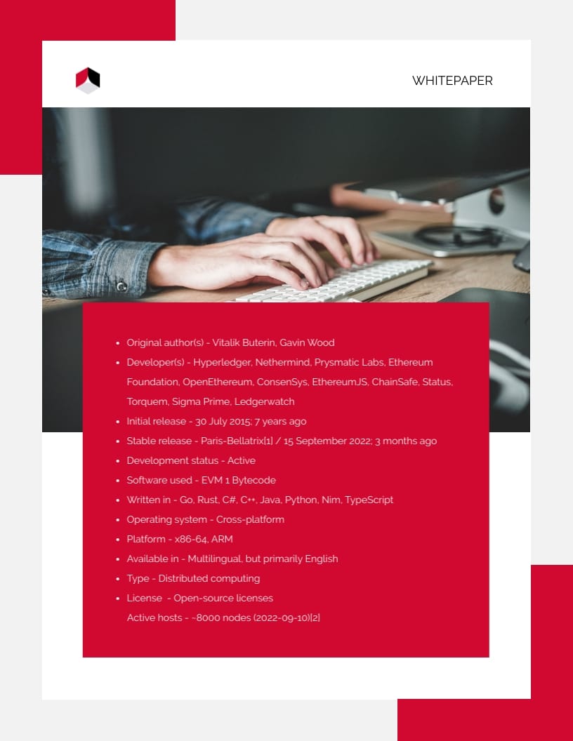 Ethereum ICO Whitepaper Template | Visme