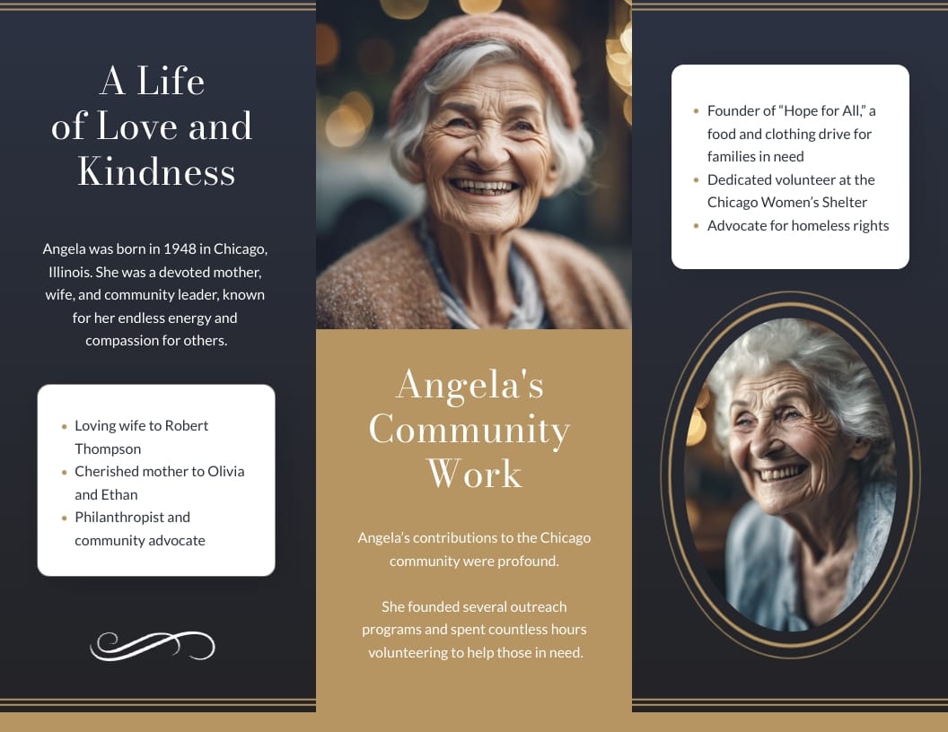 Eulogy Funeral Brochure Template | Visme