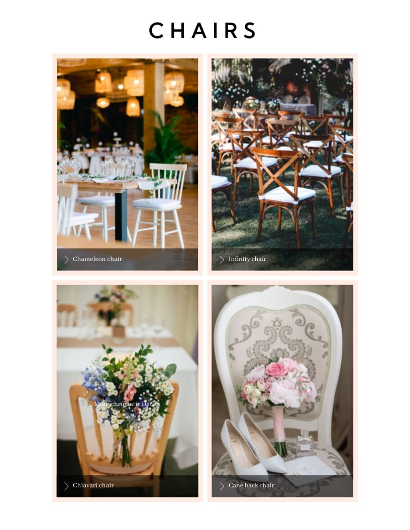 Event Decor Catalog Template | Visme