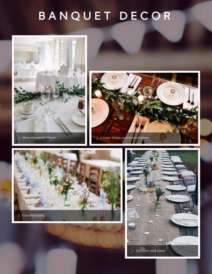 Event Decor Catalog Template | Visme