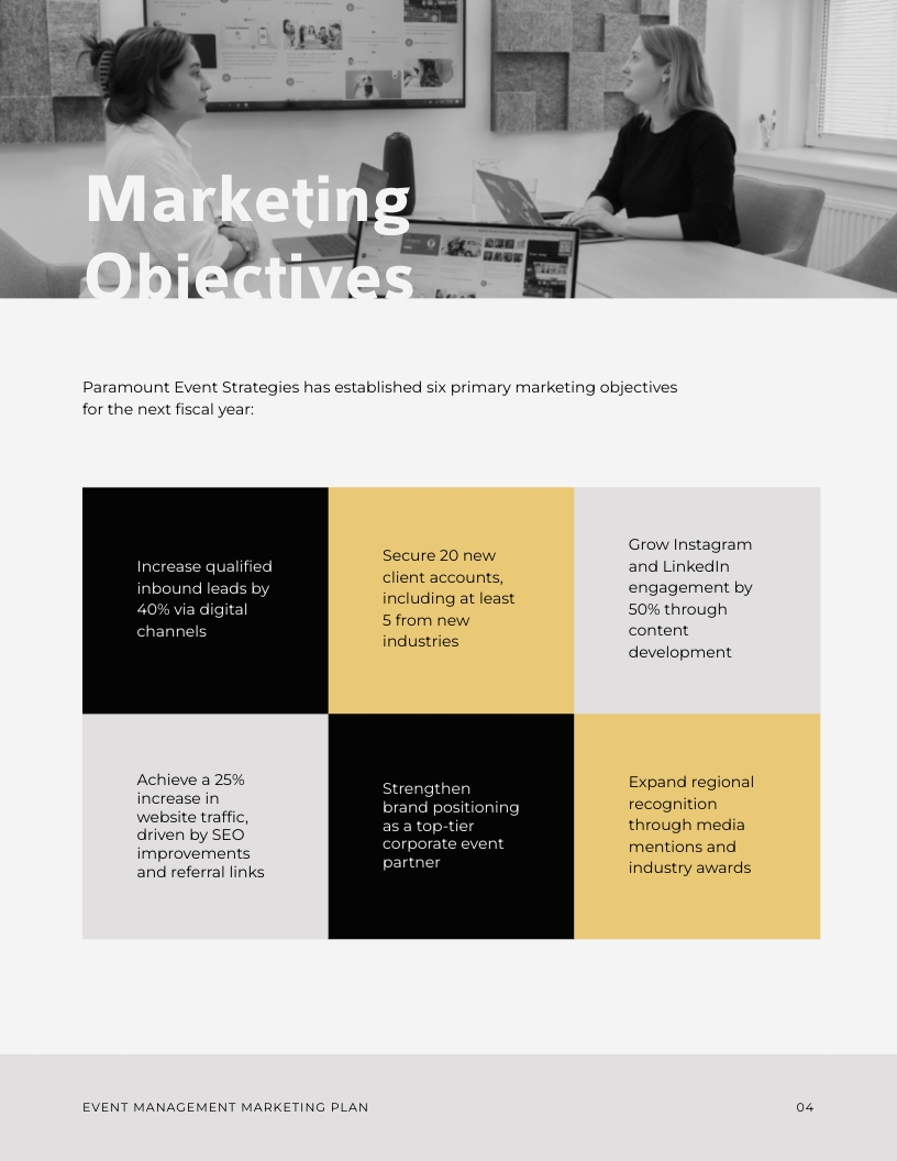 Event Management Marketing Plan Template | Visme