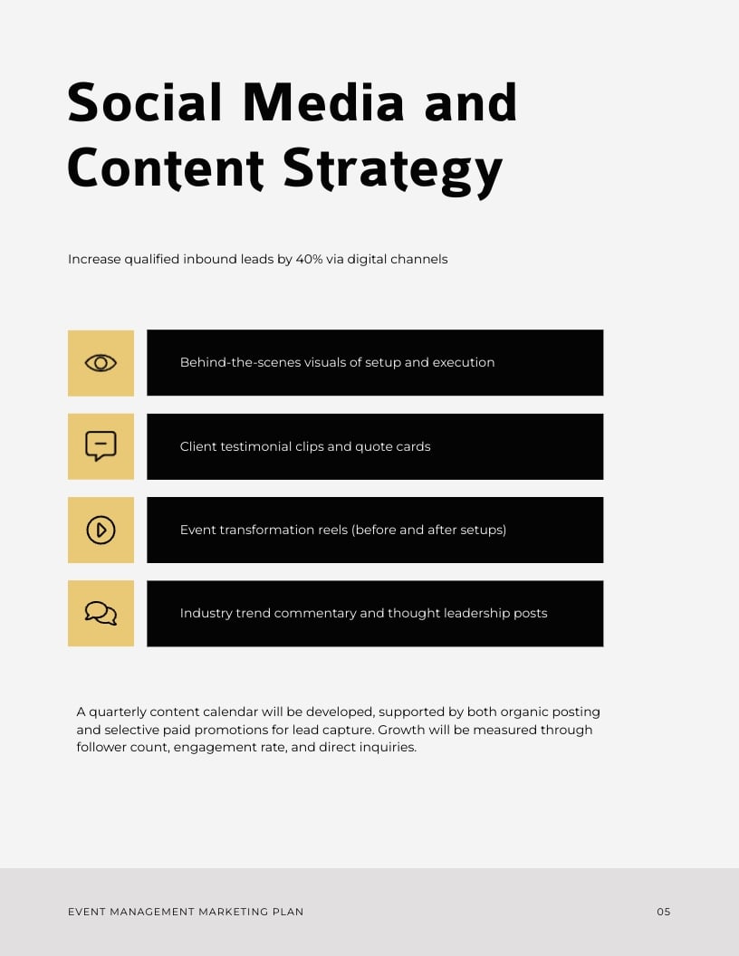 Event Management Marketing Plan Template | Visme