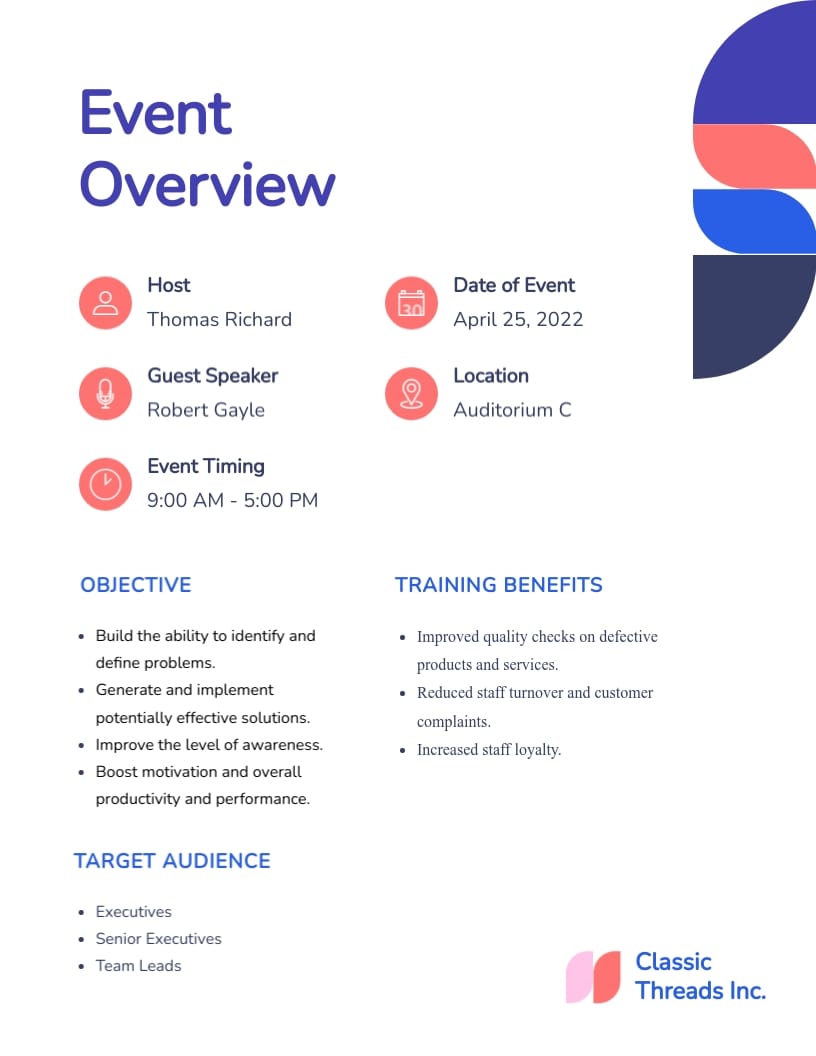 Event Management Work Plan Template | Visme