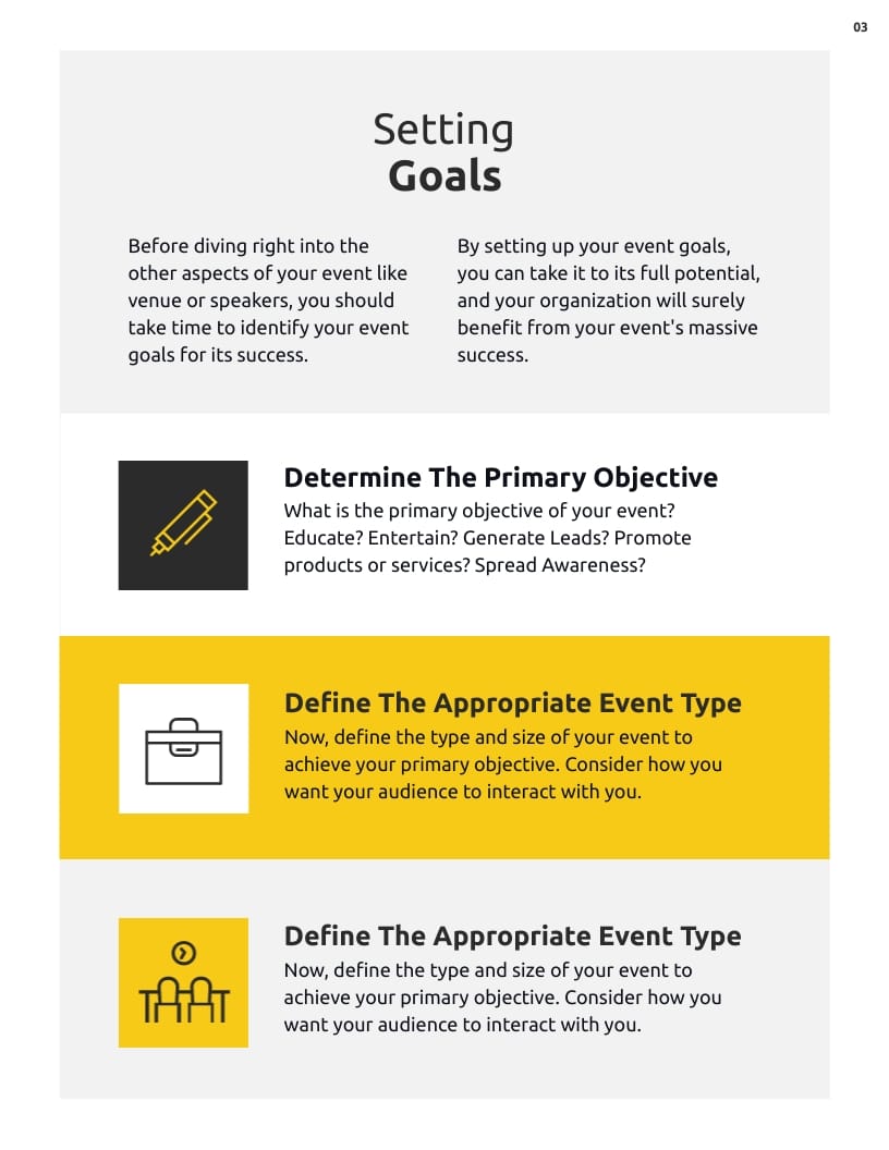 Event Planning Ebook Template | Visme