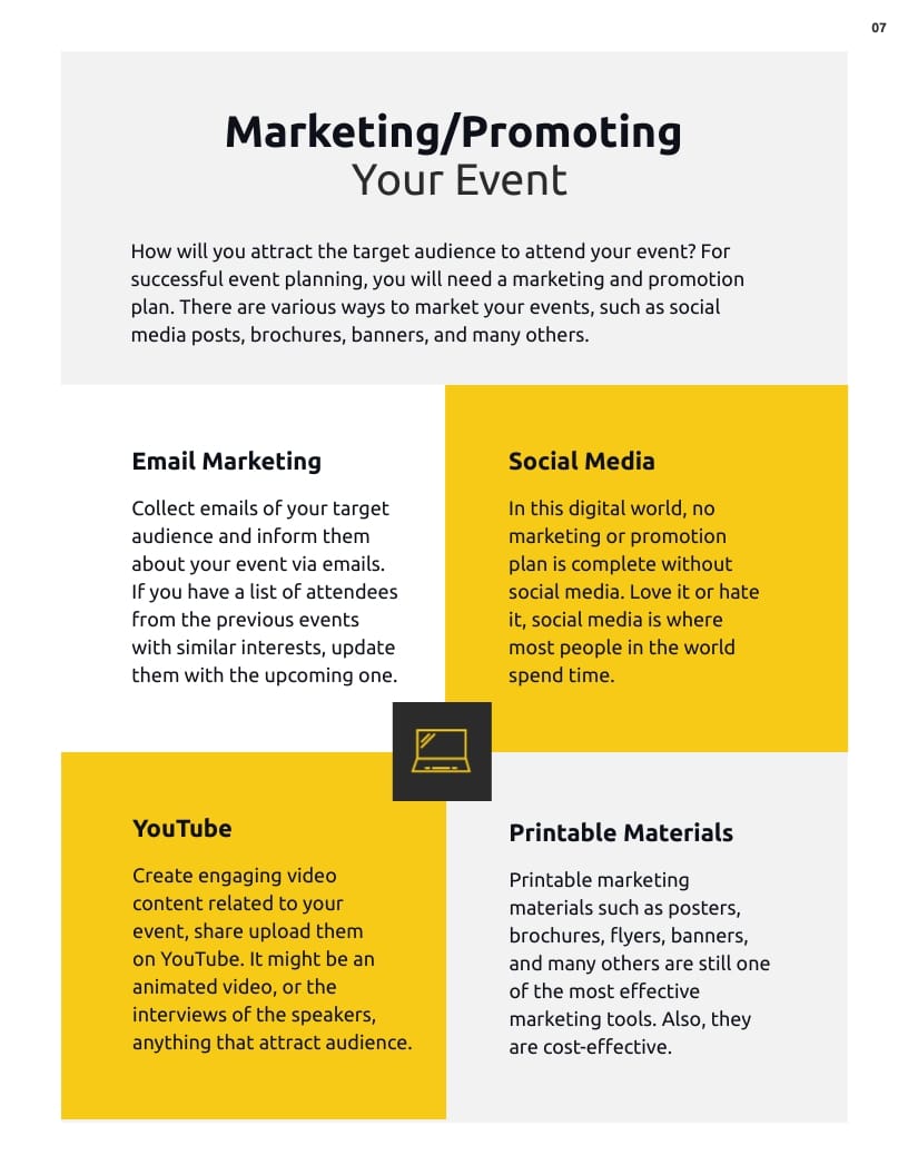 Event Planning Ebook Template | Visme