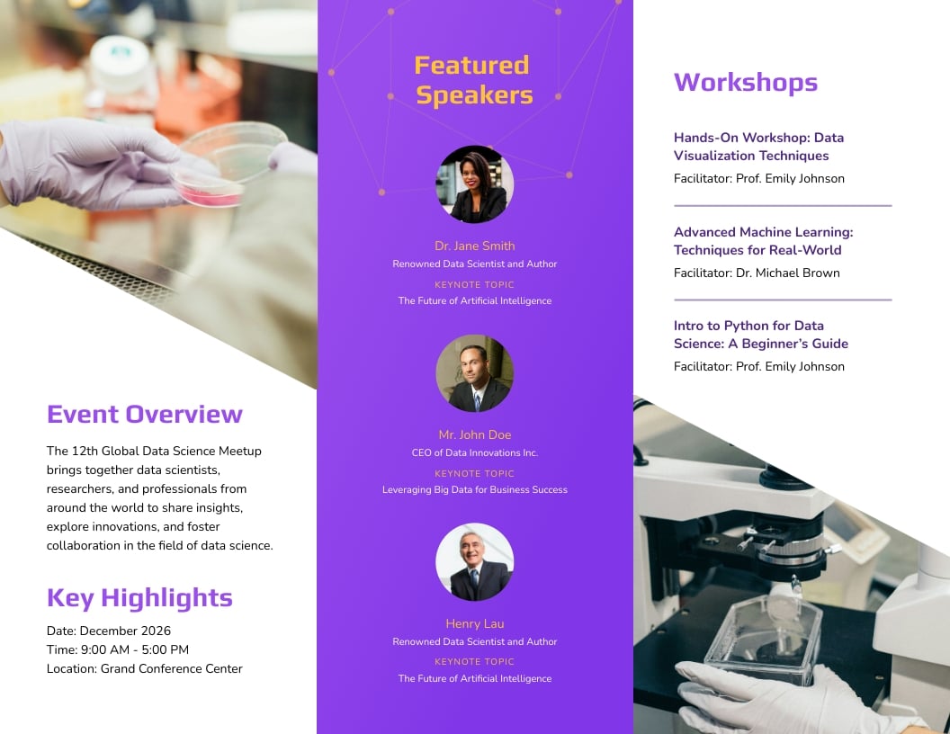Event Program Brochure Template | Visme
