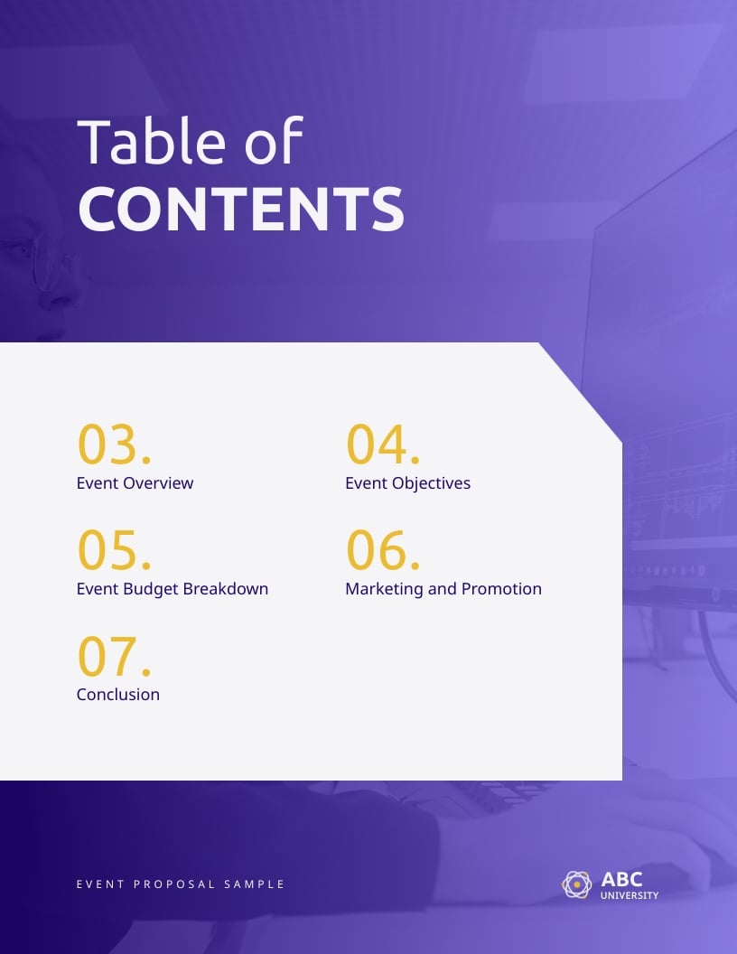 Event Proposal Sample Template | Visme