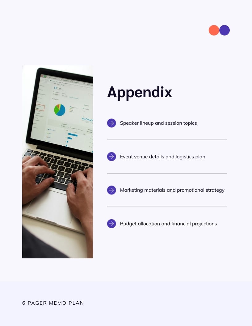 Event Six Pager Memo Plan Template | Visme