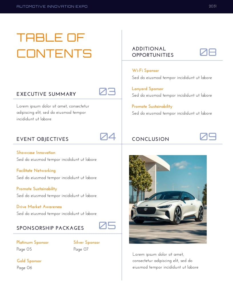 Event Sponsor Proposal Template | Visme