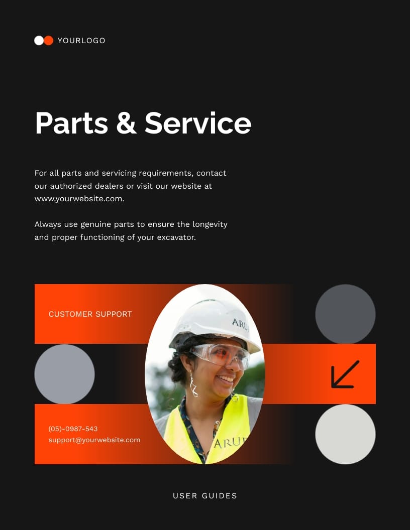 Excavator Maintenance Manual Template | Visme