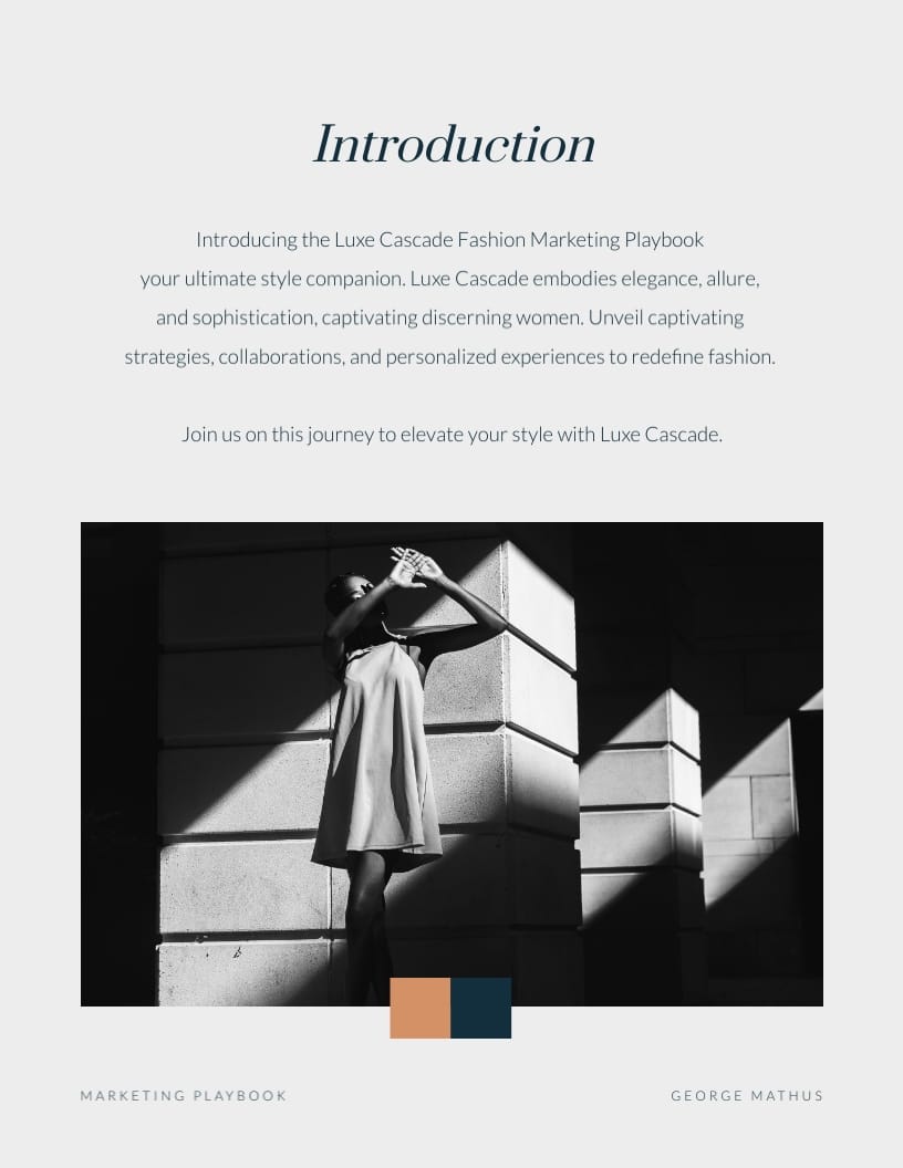 Fashion Brand Marketing Playbook Template | Visme