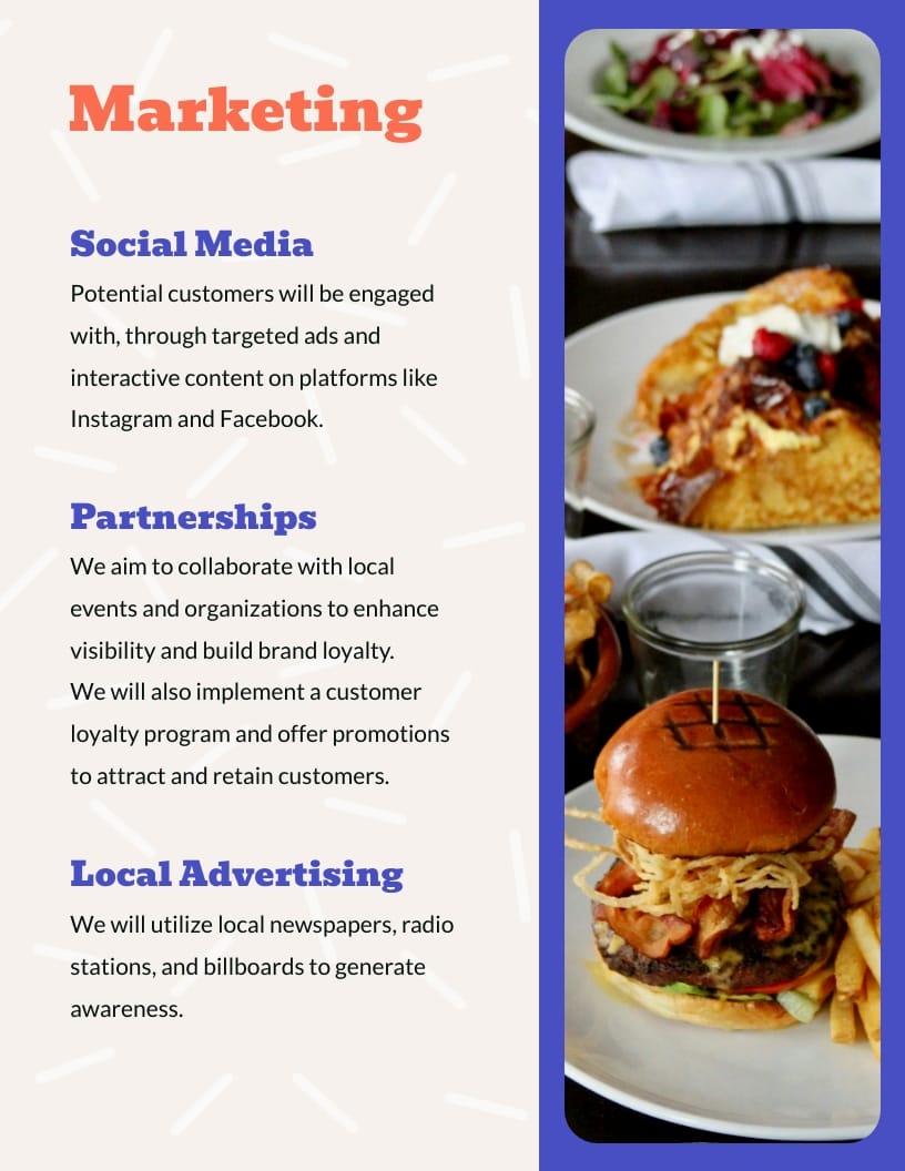 Fast Food Restaurant Business Plan Template | Visme