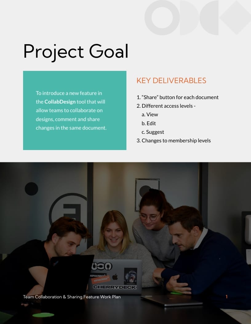 Feature Work Plan Template | Visme