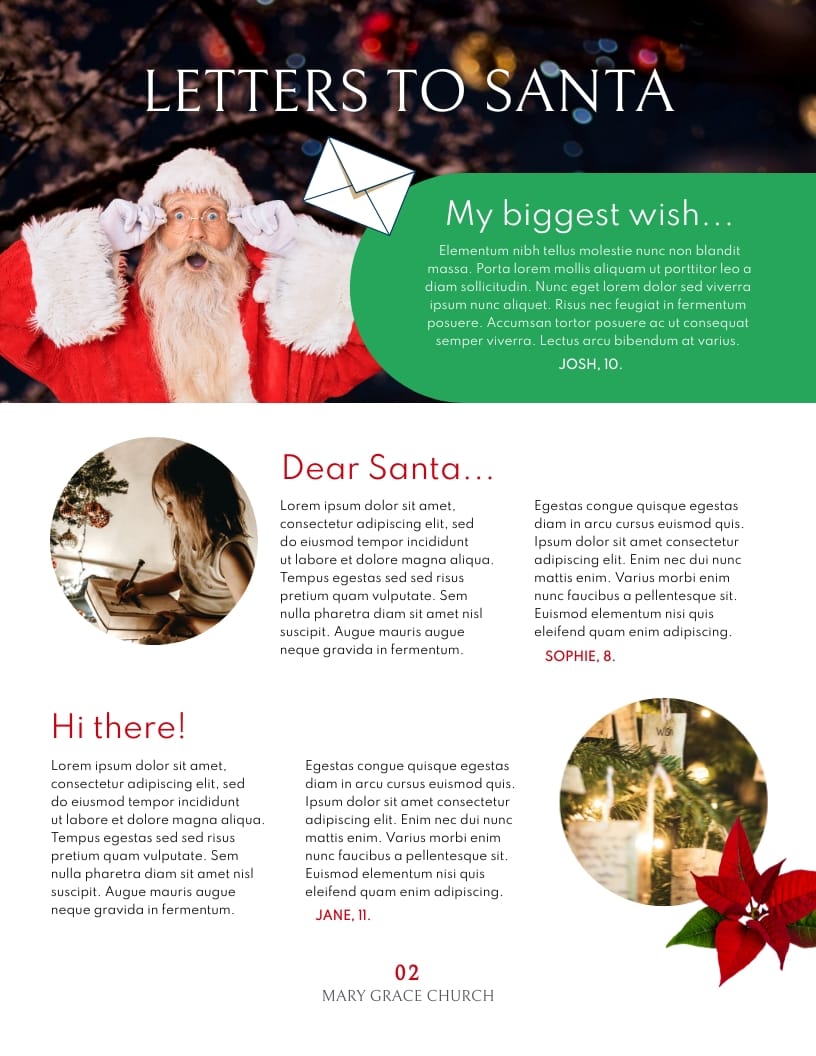 Festive Holiday Newspaper Template | Visme