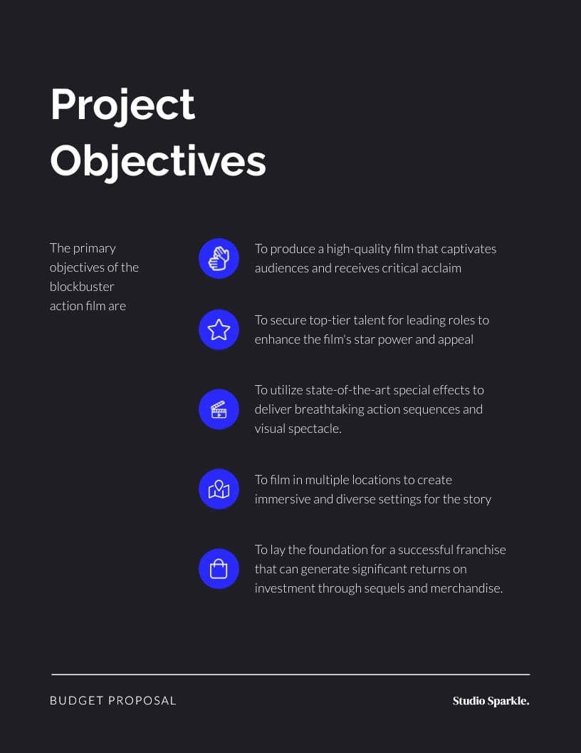 Film Budget Proposal Template | Visme