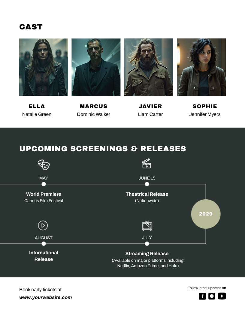 Film Press Kit Template | Visme