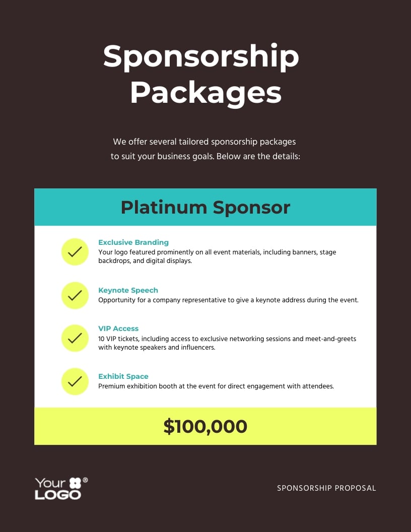 Financial Brand Sponsorship Proposal Template | Visme