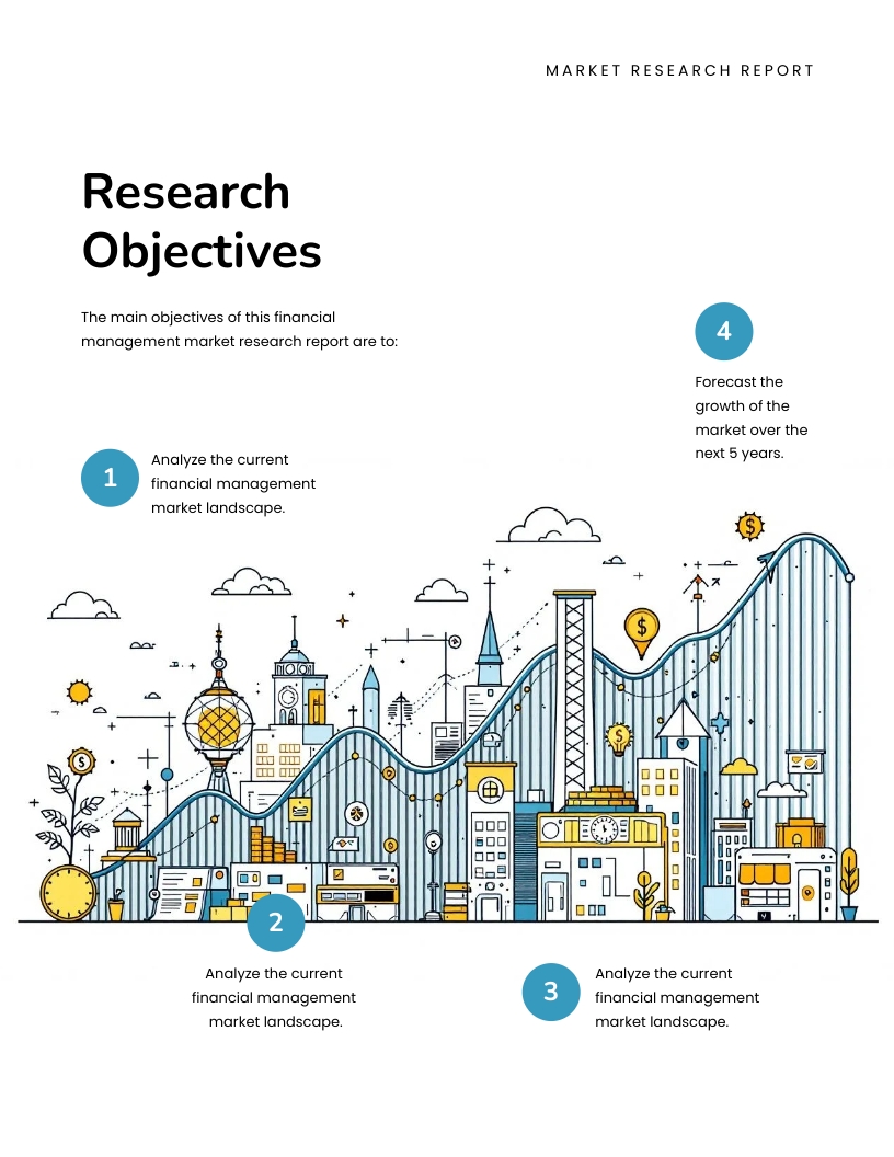 Financial Management Market Research Report Template | Visme