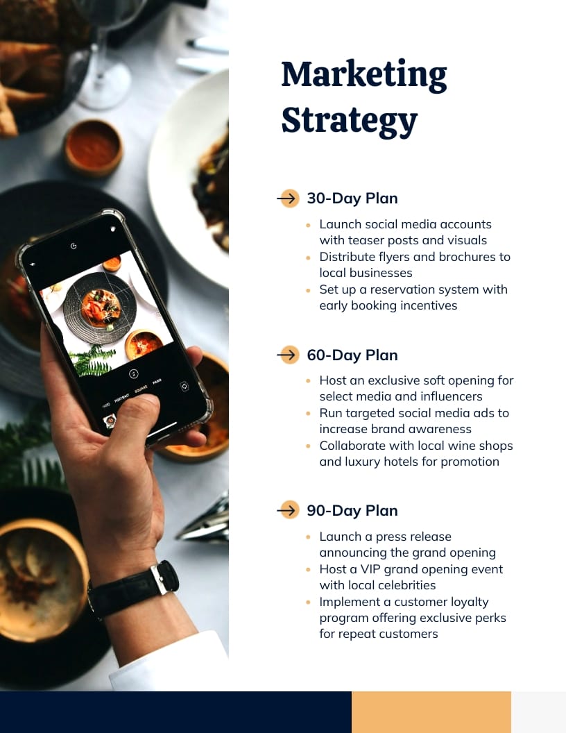 Fine Dining Restaurant Business Plan Template | Visme