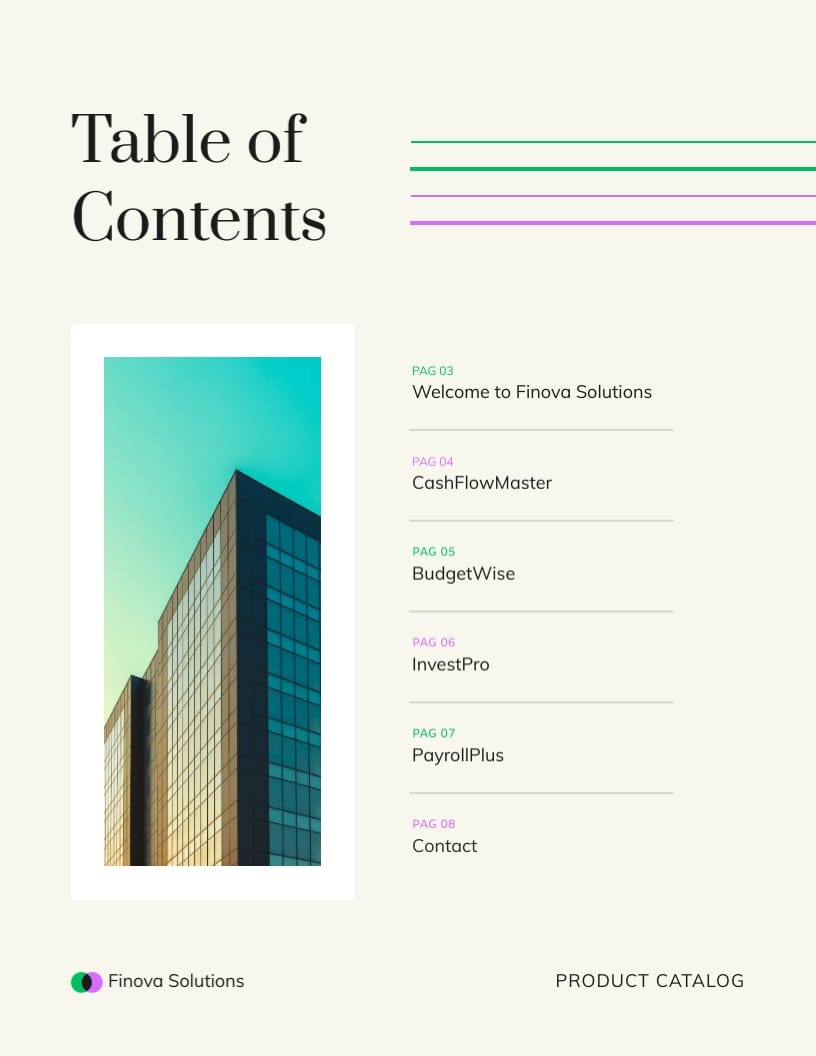 Fintech Product Catalog Template | Visme