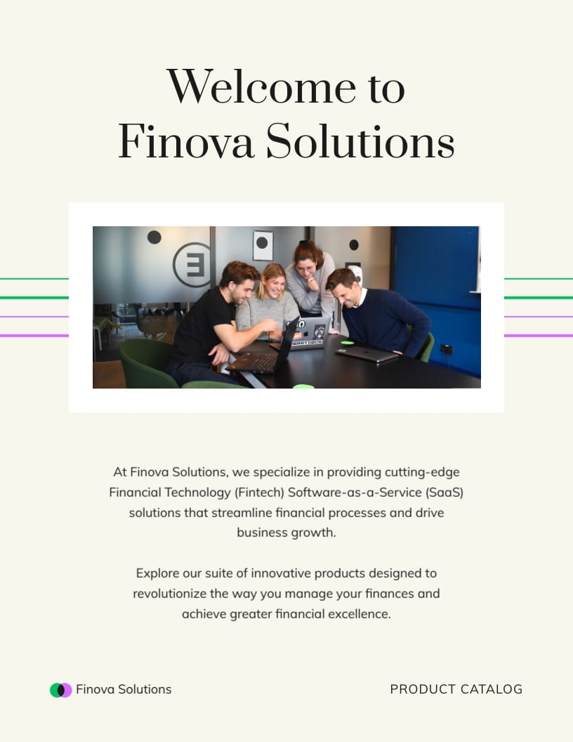 Fintech Product Catalog Template | Visme