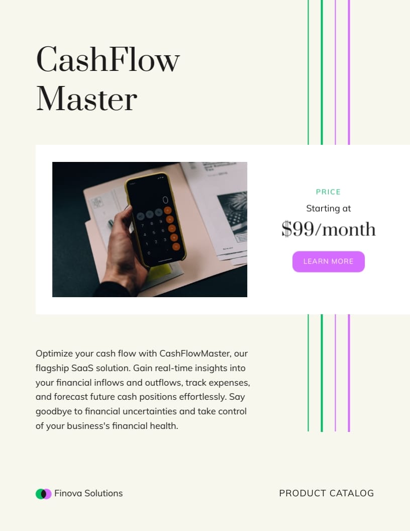 Fintech Product Catalog Template | Visme