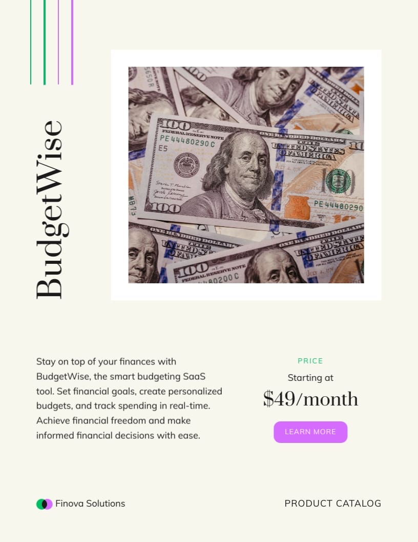 Fintech Product Catalog Template | Visme