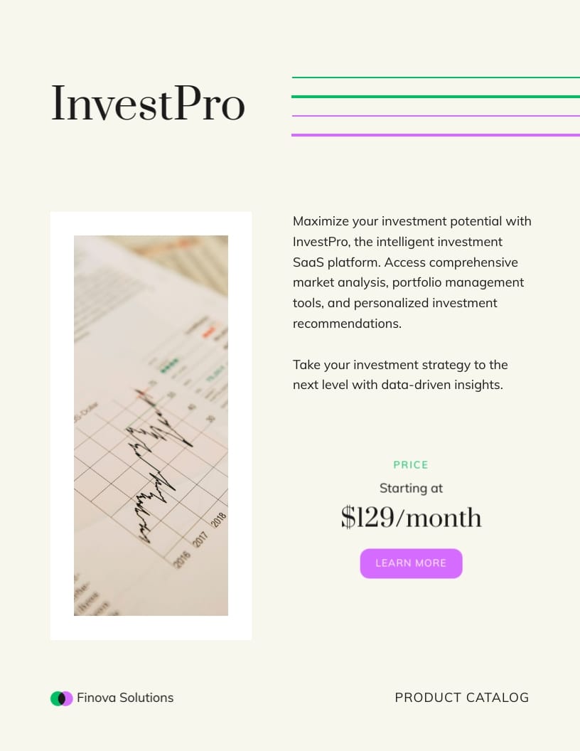 Fintech Product Catalog Template | Visme