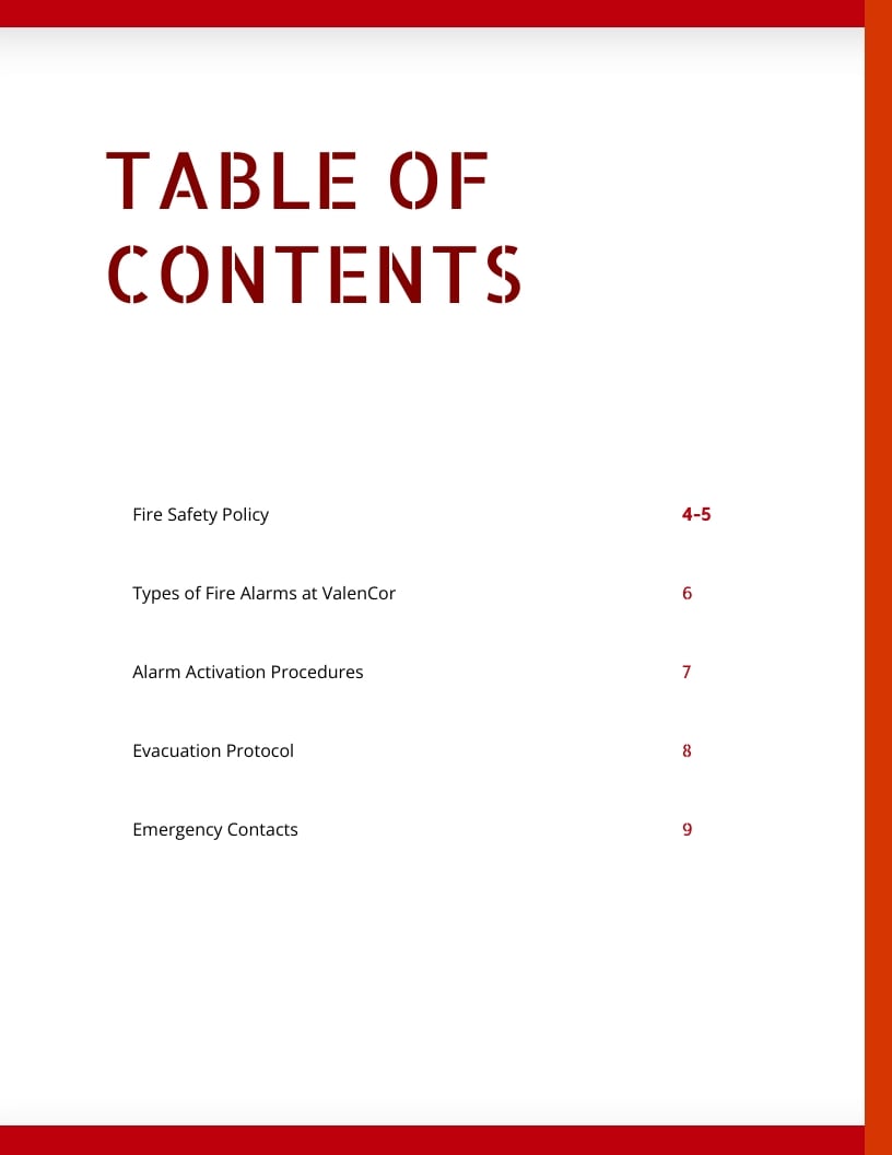 Fire Alarm Training Manual Template | Visme